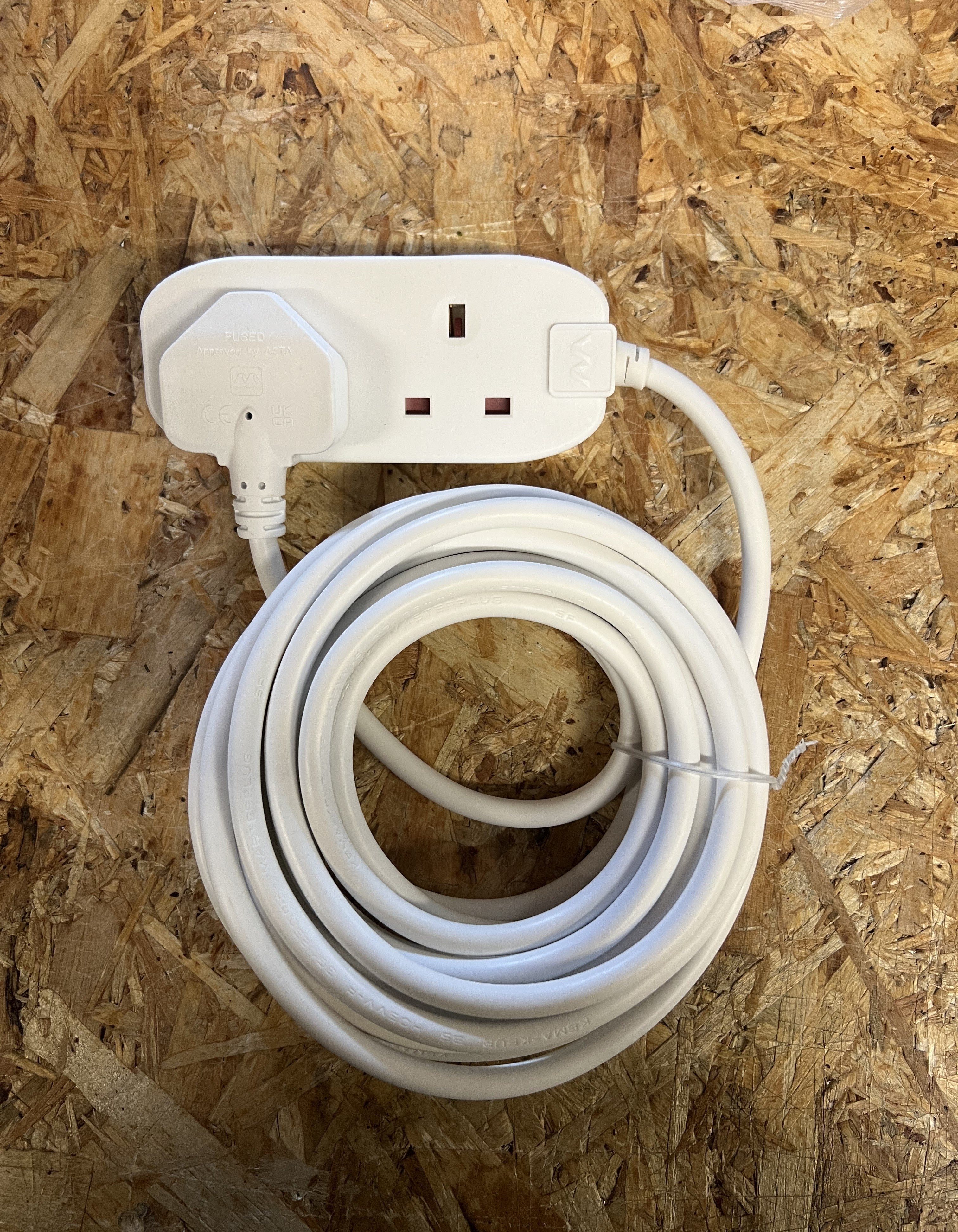 2-Way Straight 5m Power Extension Lead – Curly Cable Company